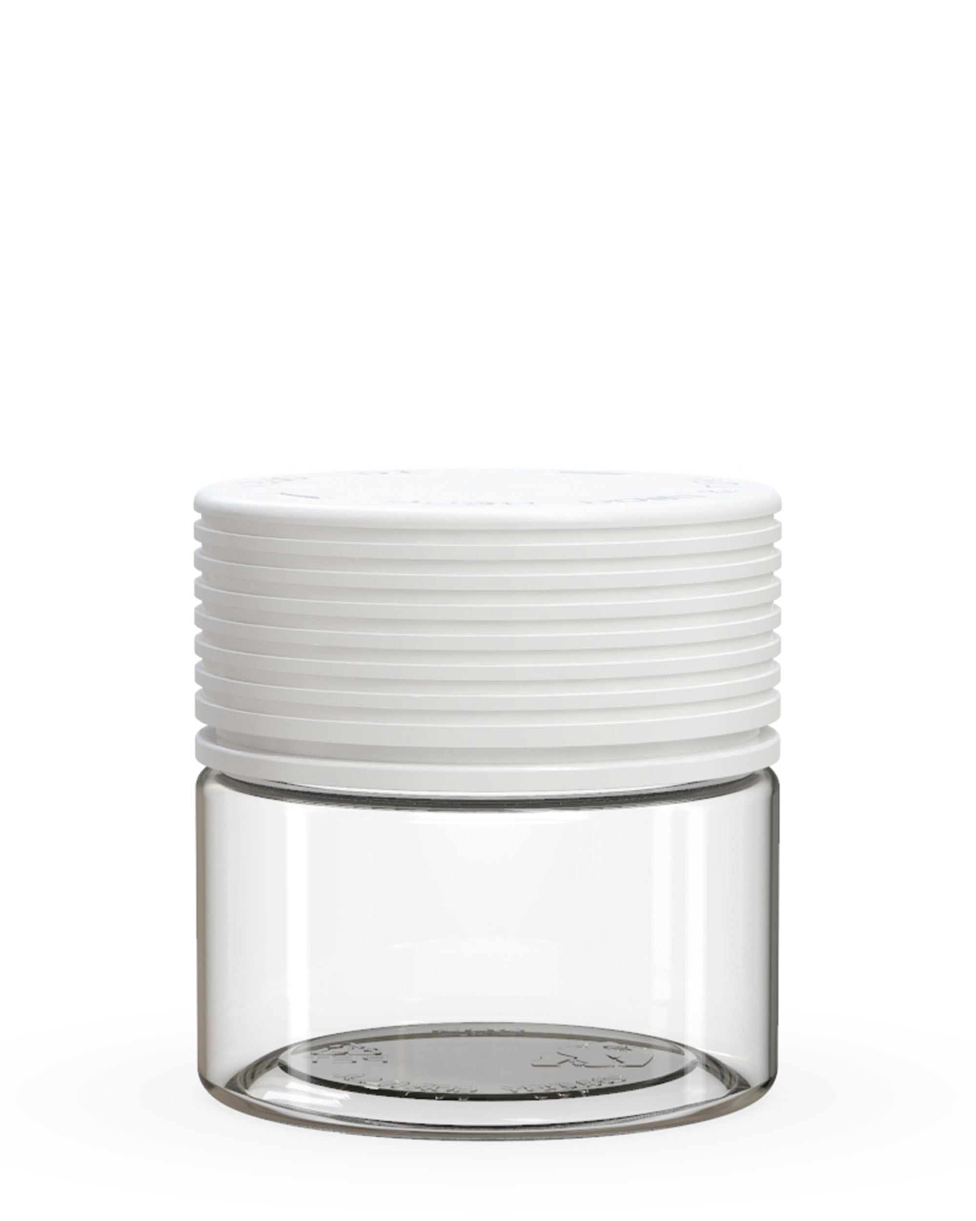 2oz Chubby Gorilla Spiral Plastic Jars with White Cap