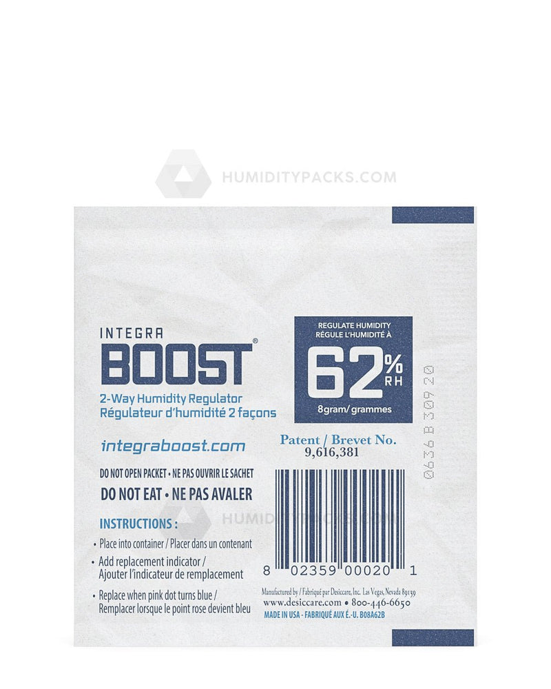 Integra Boost Humidity Control Packs 8 Grams - 62%
