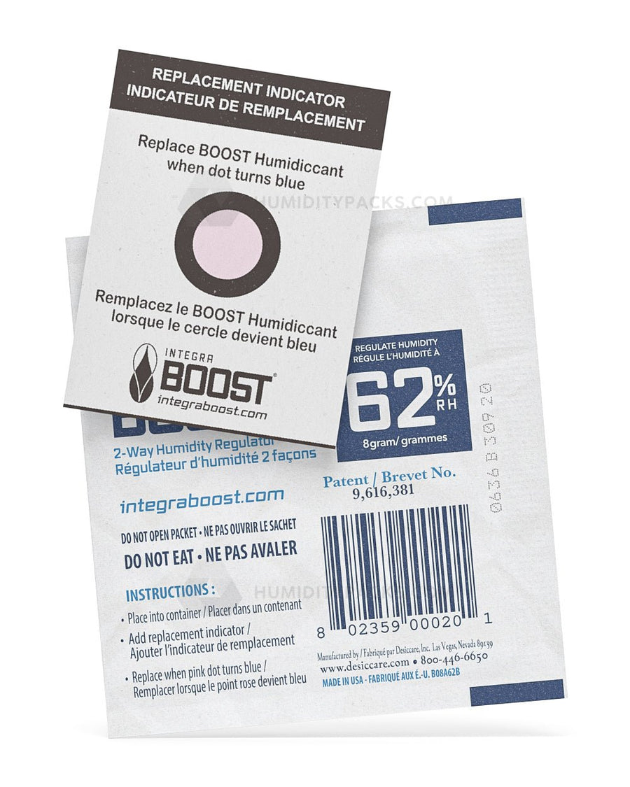Integra Boost Humidity Control Packs 8 Grams - 62%